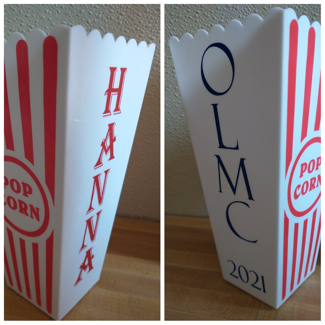 Personalized Popcorn Container ONLY - Movie Themed Graduation Party ...