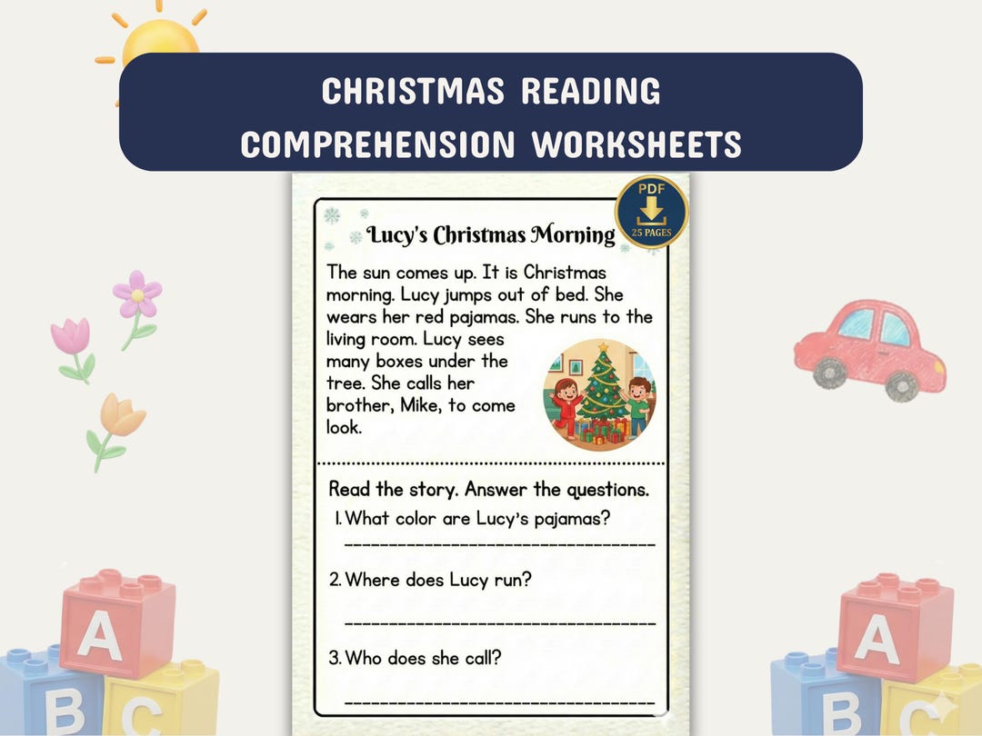 Christmas Reading Comprehension Worksheets | 25 Page Winter Literacy ...
