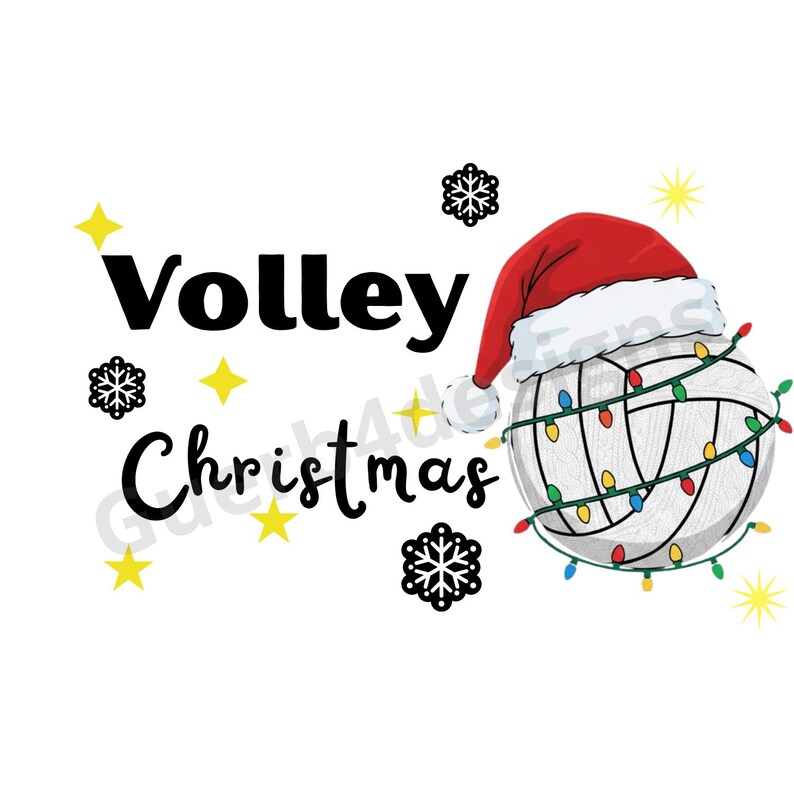 Volley Christmas SVG PNG: Volleyball Christmas Lights Png Holiday ...