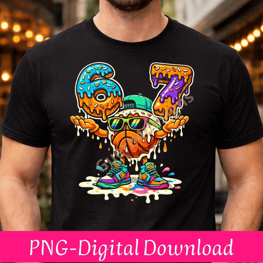 Drippy 67 Basketball Cartoon PNG: Streetwear Urban Art Png Retro Hip ...