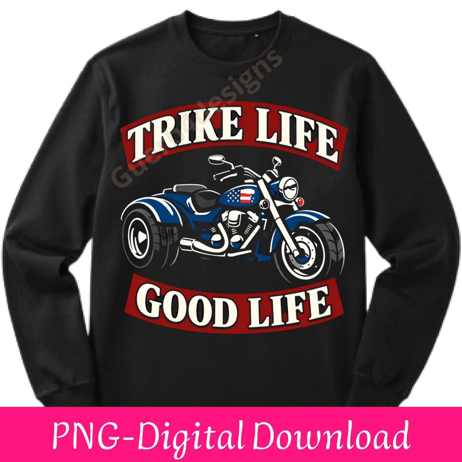 Trike Life Good Life PNG: Trike Motorcycle Rider Graphic Png Biker ...