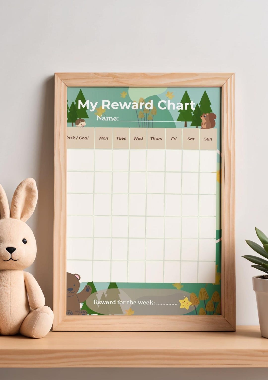 Woodland Reward Chart for Kids | Printable Behaviour & Reward Chart ...