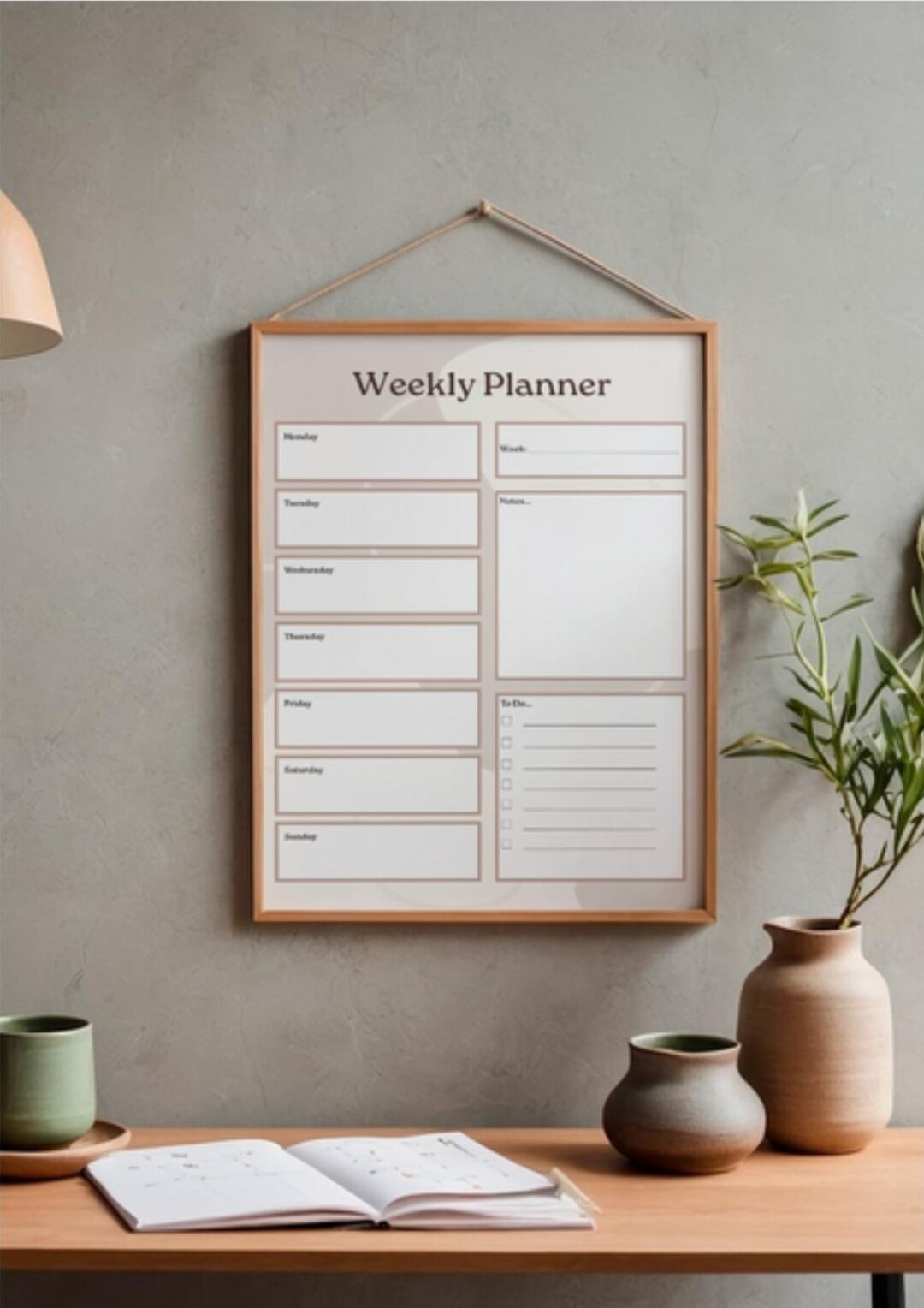 Weekly Planner Printable | Neutral Weekly Planner | Minimalist Schedule ...