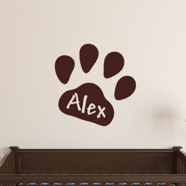 Paw Print Wall Decal - Etsy
