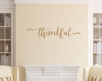 Give Thanks Vinyl Stencil Vinyl Decal Thankful Stencil Wood - Etsy