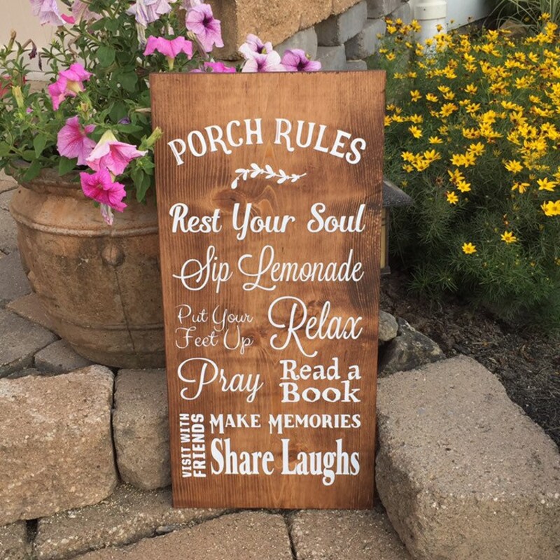 Porch Rules - Etsy