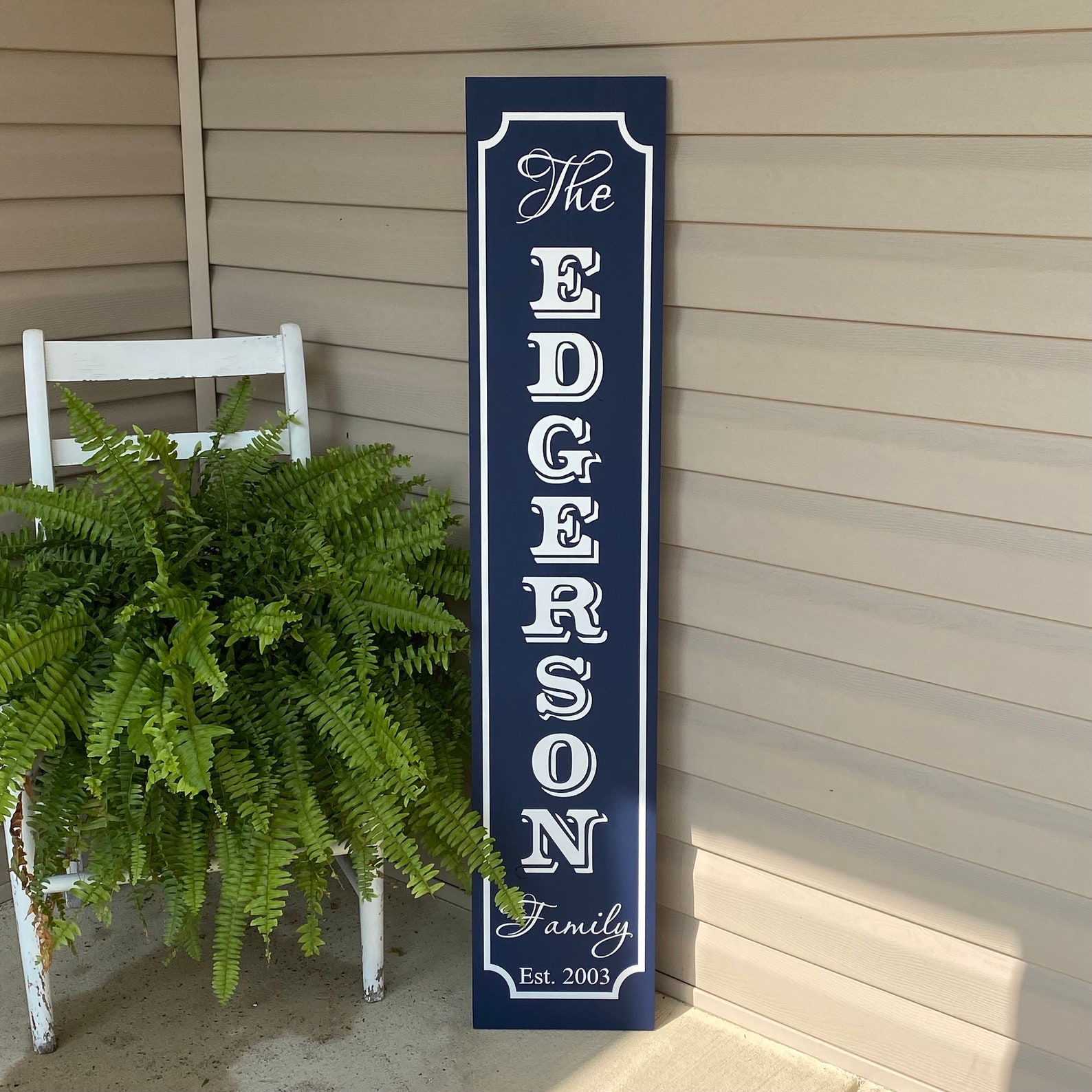Name Porch Sign, Established Date, Family Name Sign, Welcome Sign ...