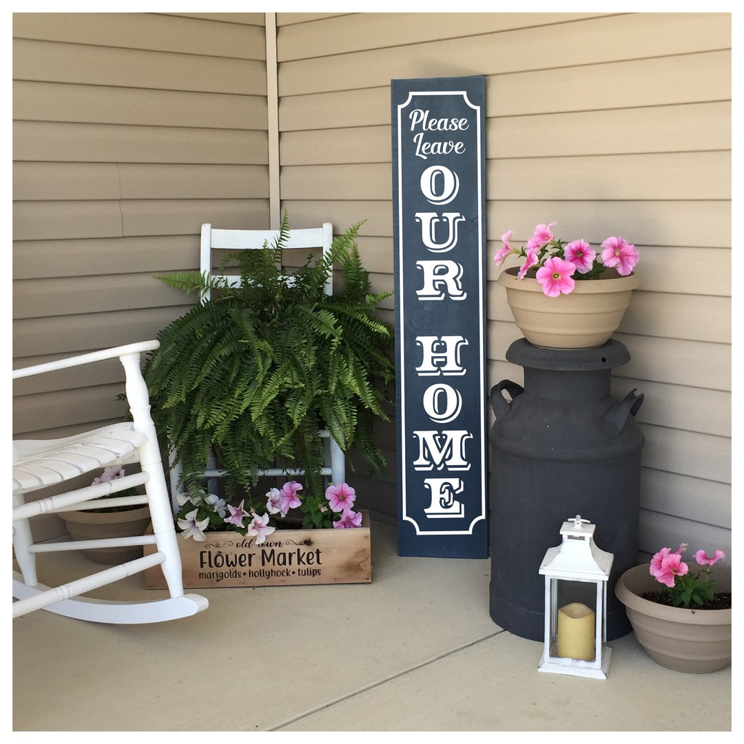 Unwelcome Porch Sign Front Porch Decor Painted Wood Sign - Etsy