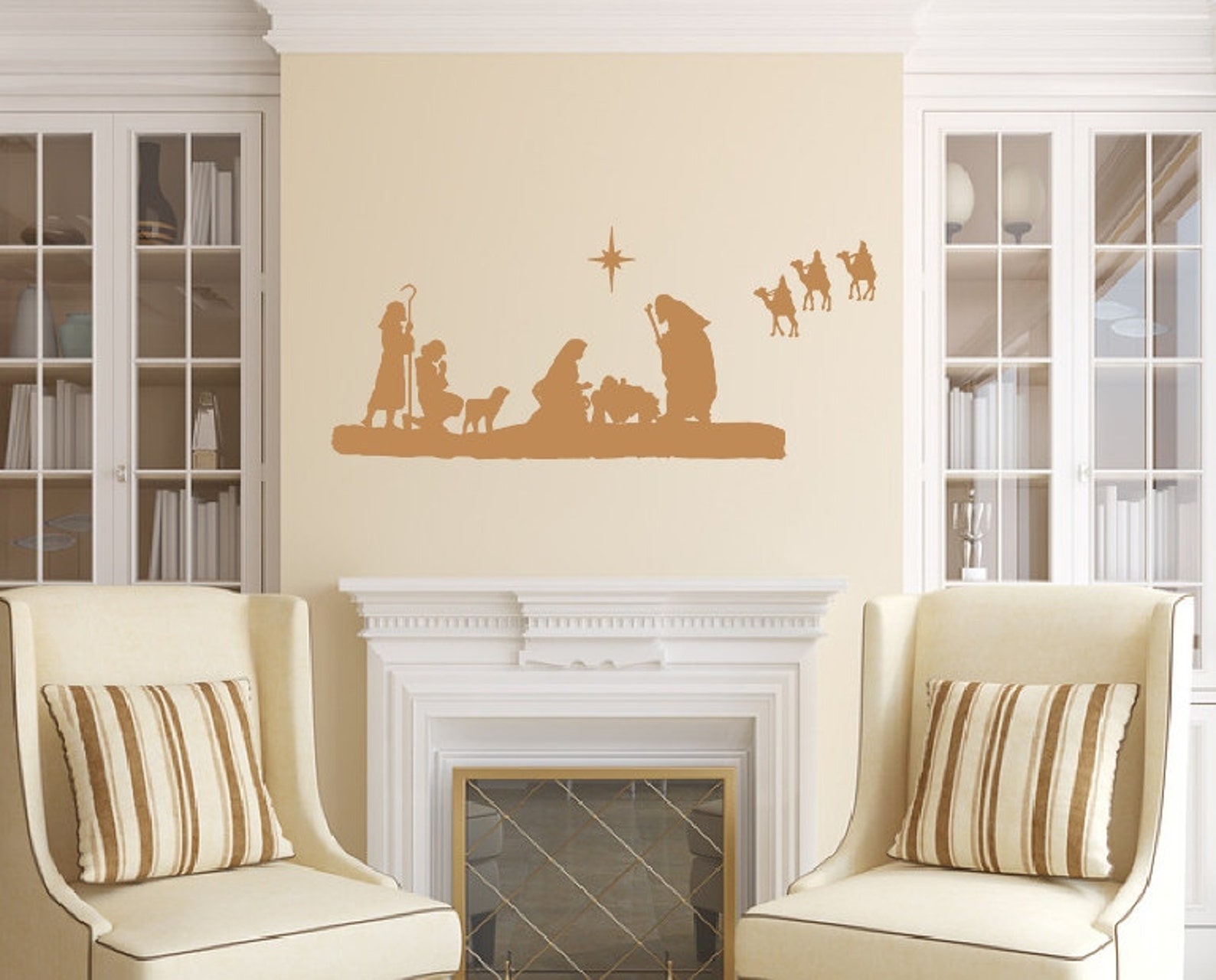 Nativity Wall Decal Vinyl Wall Decal Nativity Scene - Etsy