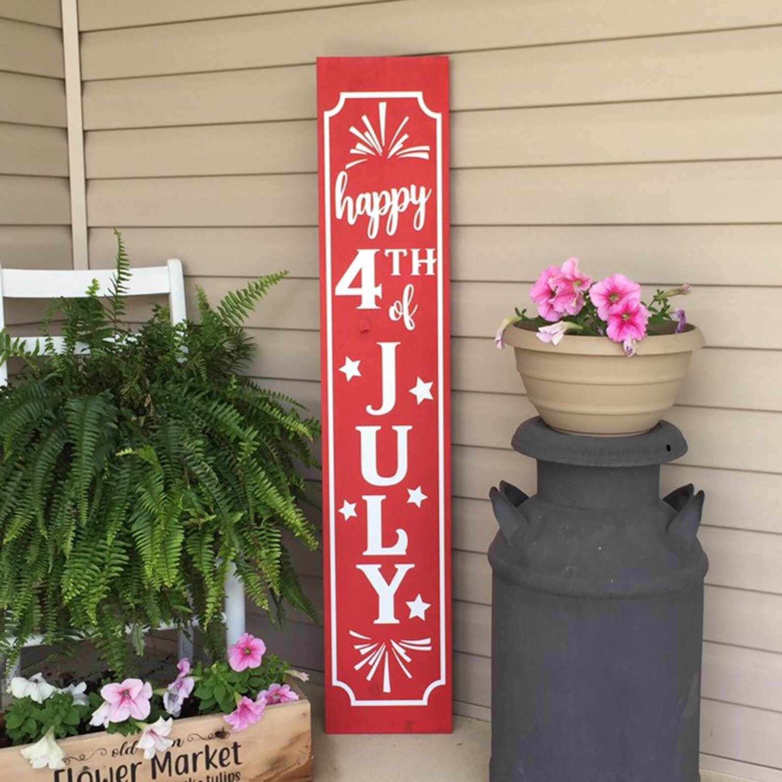 Patriotic Porch Sign Happy 4th of July Welcome Sign - Etsy