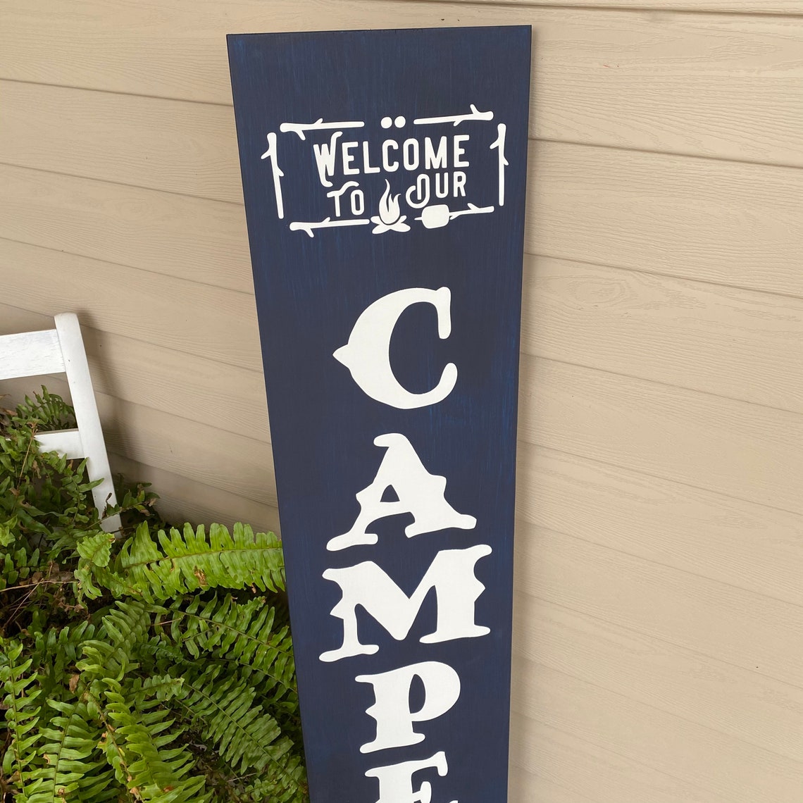 Camper Welcome Sign Welcome to Our Camper Sign Leaning - Etsy