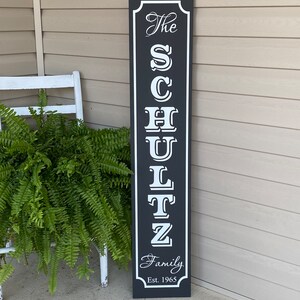 Name Porch Sign, Established Date, Family Name Sign, Welcome Sign ...