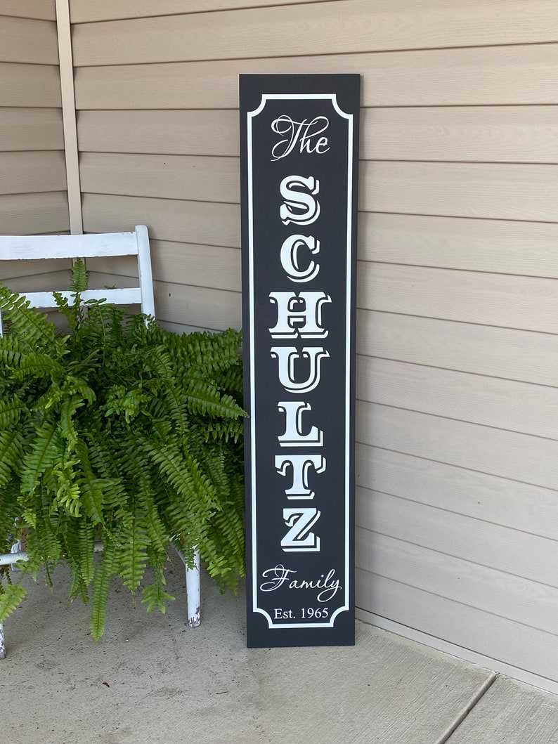 Name Porch Sign, Established Date, Family Name Sign, Welcome Sign ...