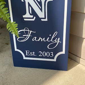 Name Porch Sign, Established Date, Family Name Sign, Welcome Sign ...