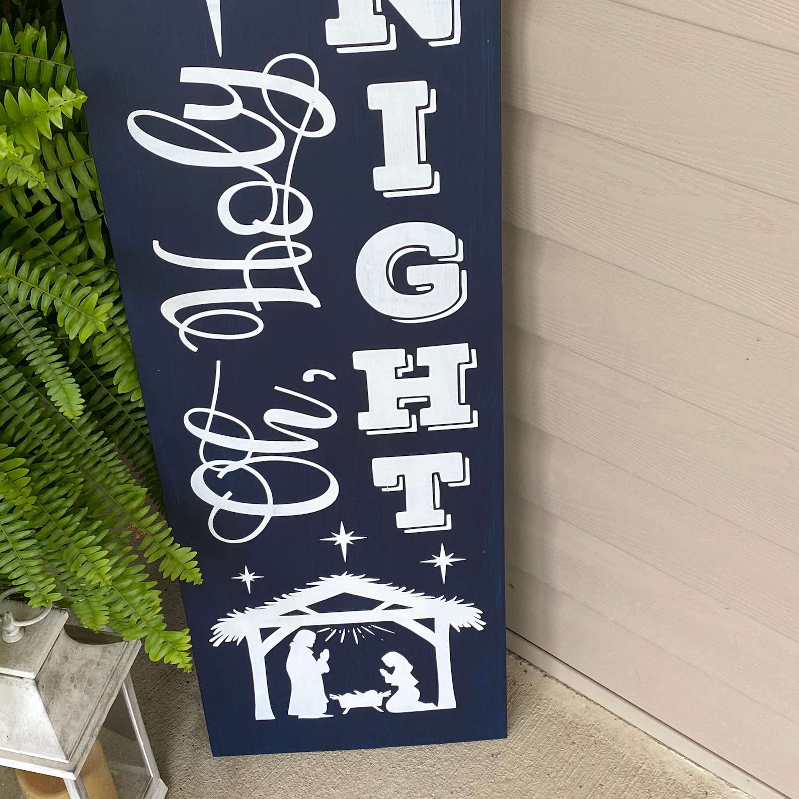 Porch Sign Christmas Sign Oh Holy Night Sign Welcome Sign - Etsy