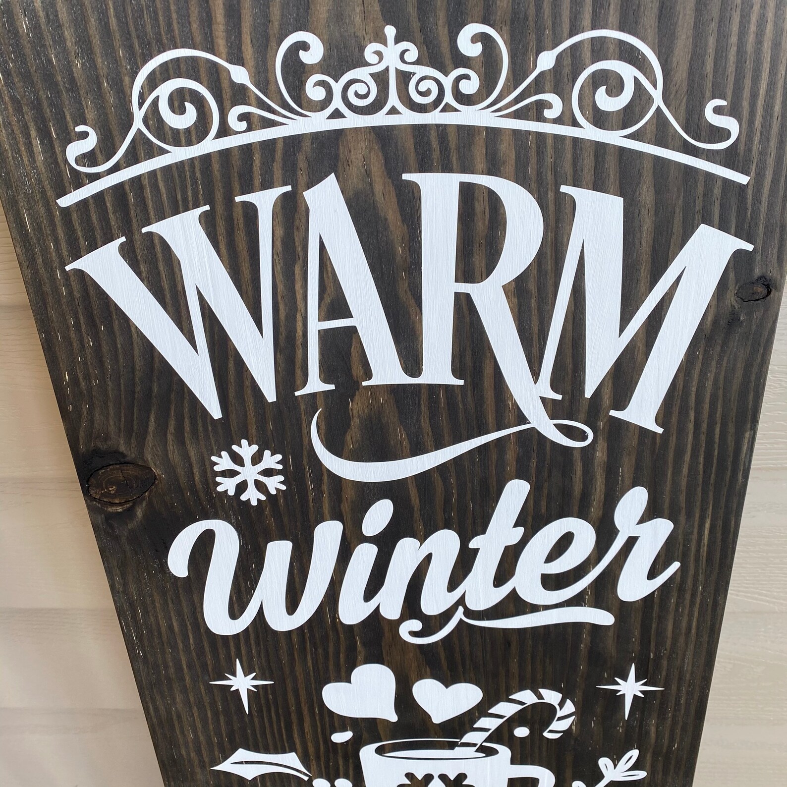 Winter Porch Sign Warm Winter Wishes Christmas Sign Welcome | Etsy