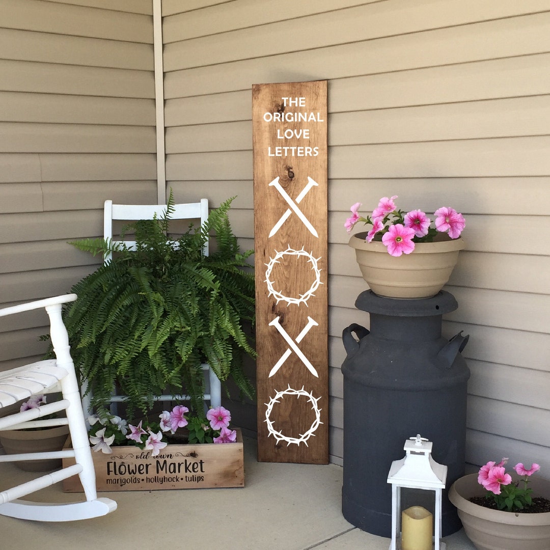 Valentines Day Front Porch Decor, Christian Porch Leaner Sign, the ...