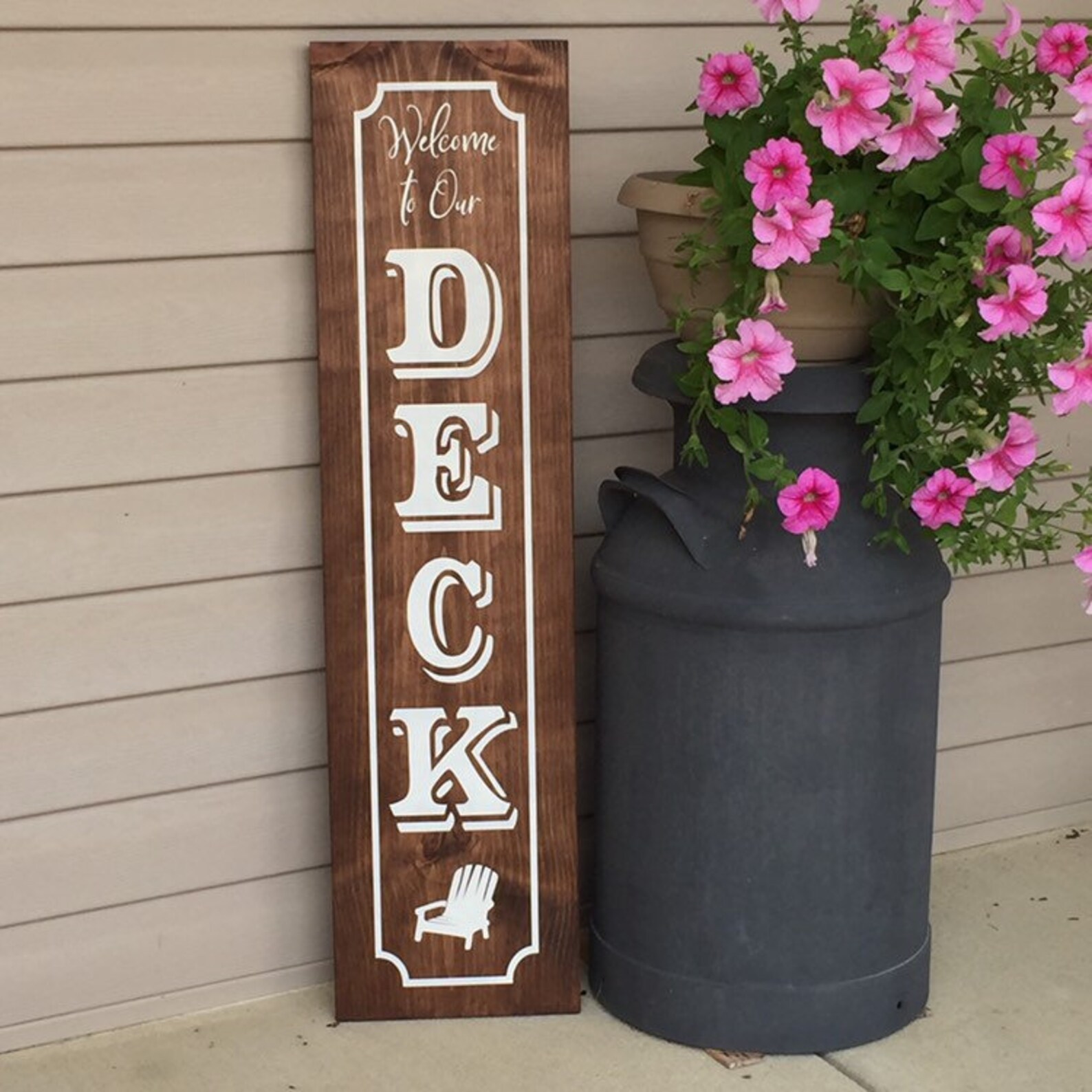 Welcome to Our Deck Leaner Sign | Summer Porch Decor 22796 - Etsy