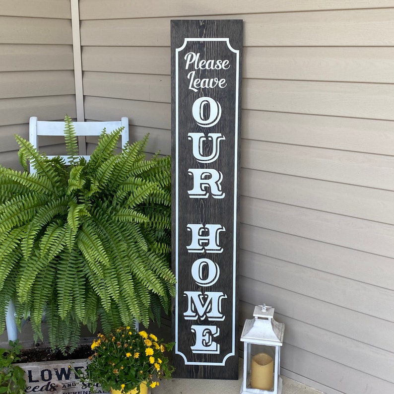 Unwelcome Porch Sign Front Porch Decor Painted Wood Sign - Etsy