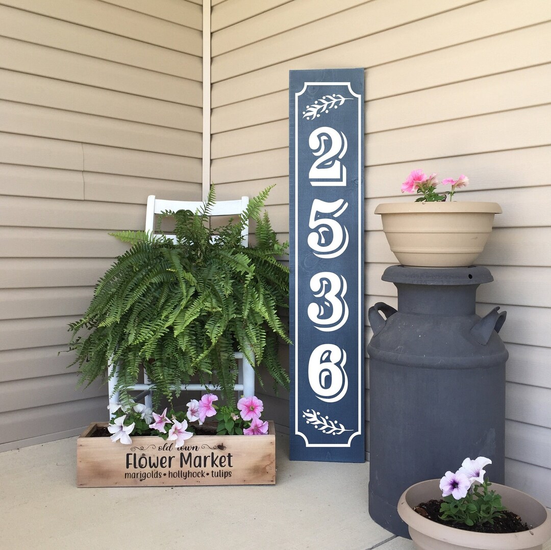Large House Number Porch Welcome Sign, Address Sign, Modern Farmhouse ...