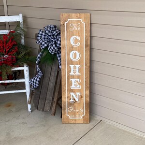Name Porch Sign, Established Date, Family Name Sign, Welcome Sign ...