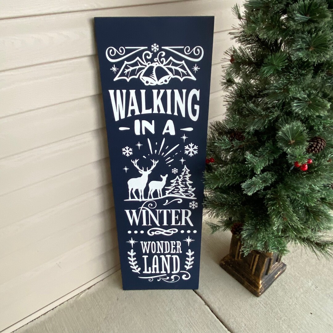 Winter Front Porch Decor, Christmas Sign, Painted Wood Sign, Winter ...