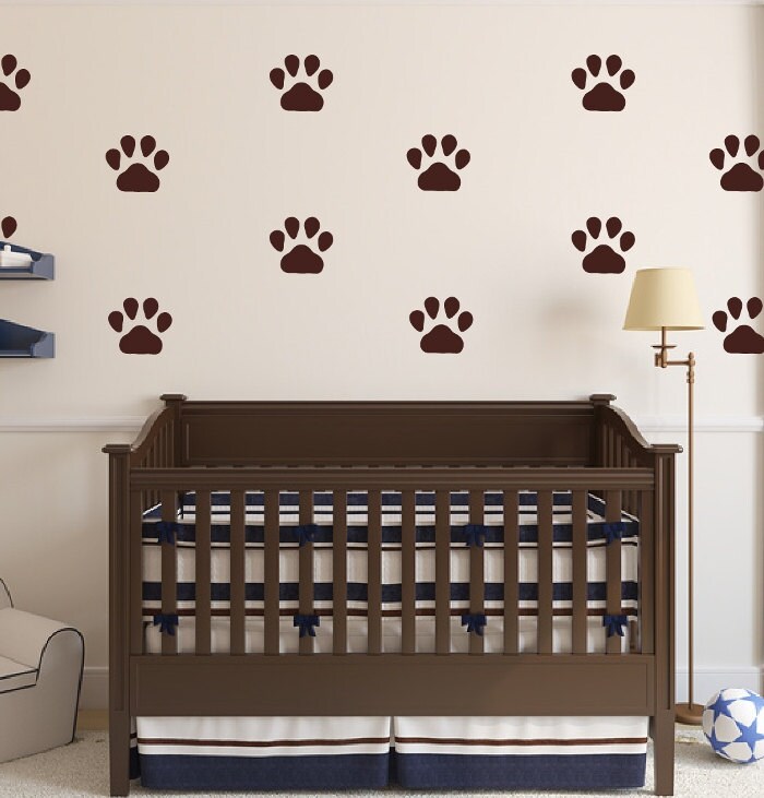 Paw Print Decals Vinyl Wall Decals Puppy Paw Prints - Etsy
