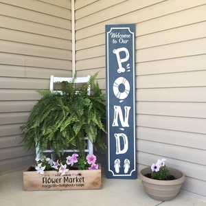 Welcome to Our Pond Sign Porch Sign Porch Decor Dock Sign - Etsy