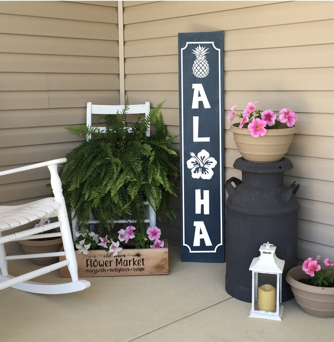 Aloha Porch Sign | Front Porch Decor | 22921 - Etsy