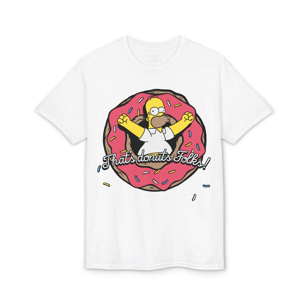 Homer Simpson Donut T-shirt, 90s Cartoon Graphic Tee - Etsy