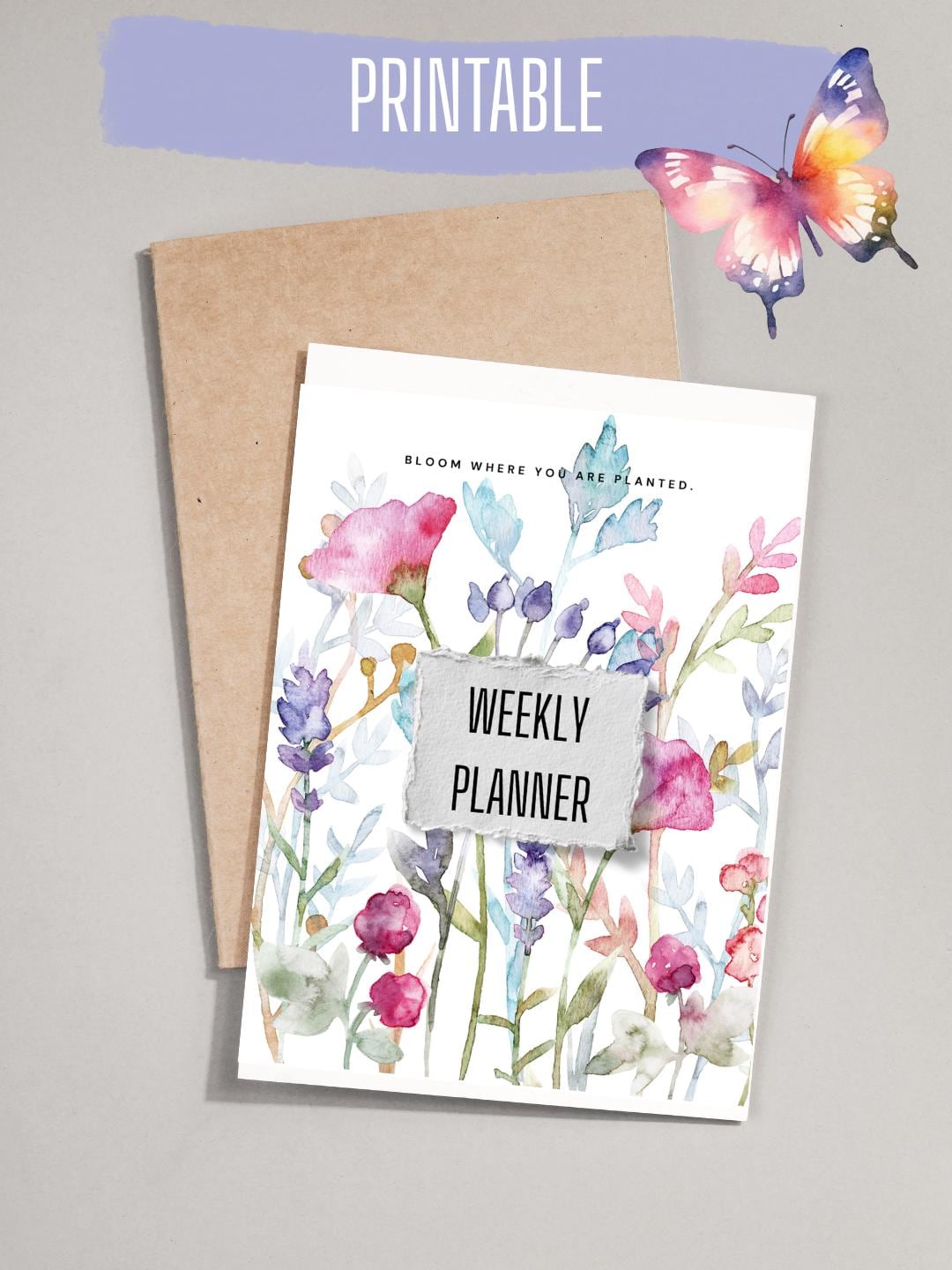Weekly Planner Printable | Floral Watercolor Weekly Planner | Bloom ...