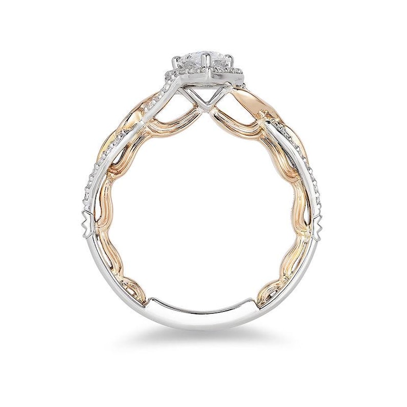 Enchanted Disney Rapunzel 3 CT. T.W. Pear-shaped Diamond Frame Twist ...