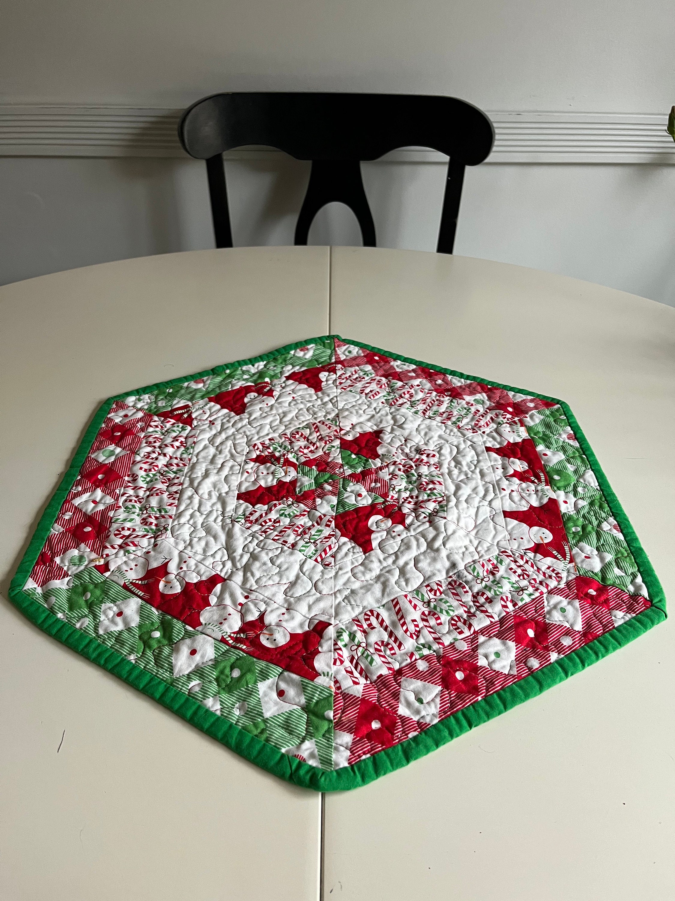 22-inch Hexagon Holiday Table Topper - Etsy