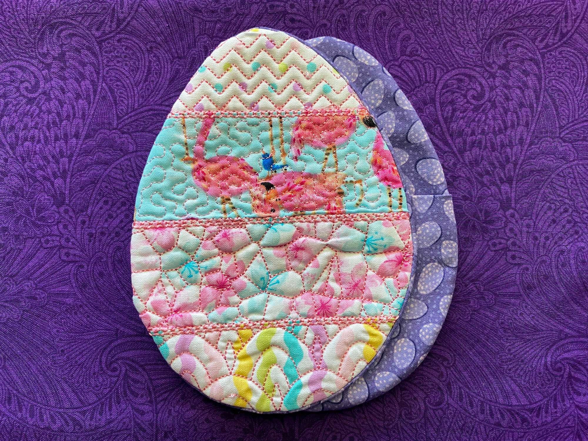 Easter Egg Coaster With Back Pocket, Multicolors 4.5 X 6.25 Inches - Etsy