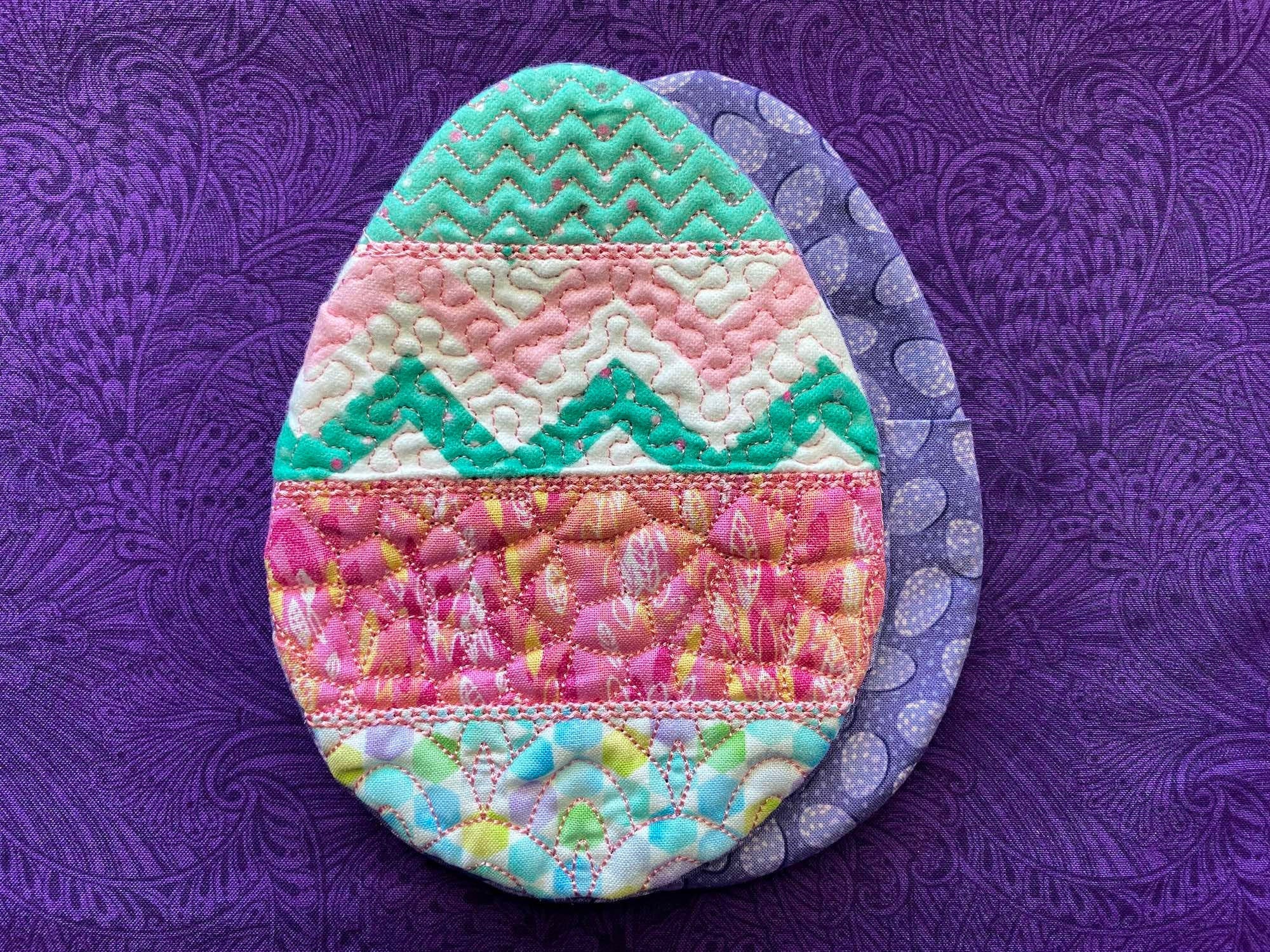 Easter Egg Coaster With Back Pocket, Multicolors 4.5 X 6.25 Inches - Etsy