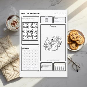 Winter Wonders Activity Sheet | Kids Christmas Printable Games | Fun ...