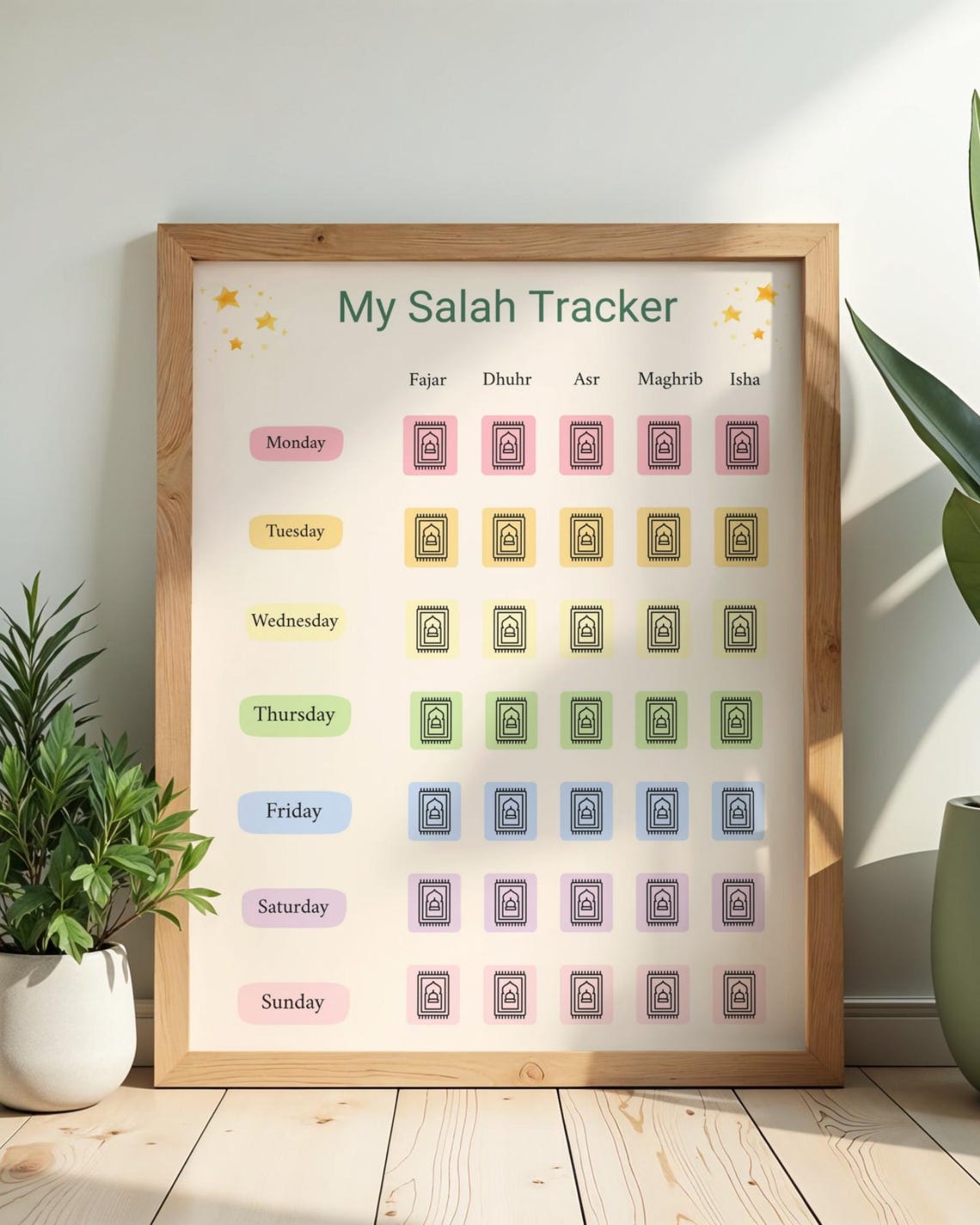 Islamic Salah Tracker Printable | Daily Prayer Tracker PDF | Salah ...