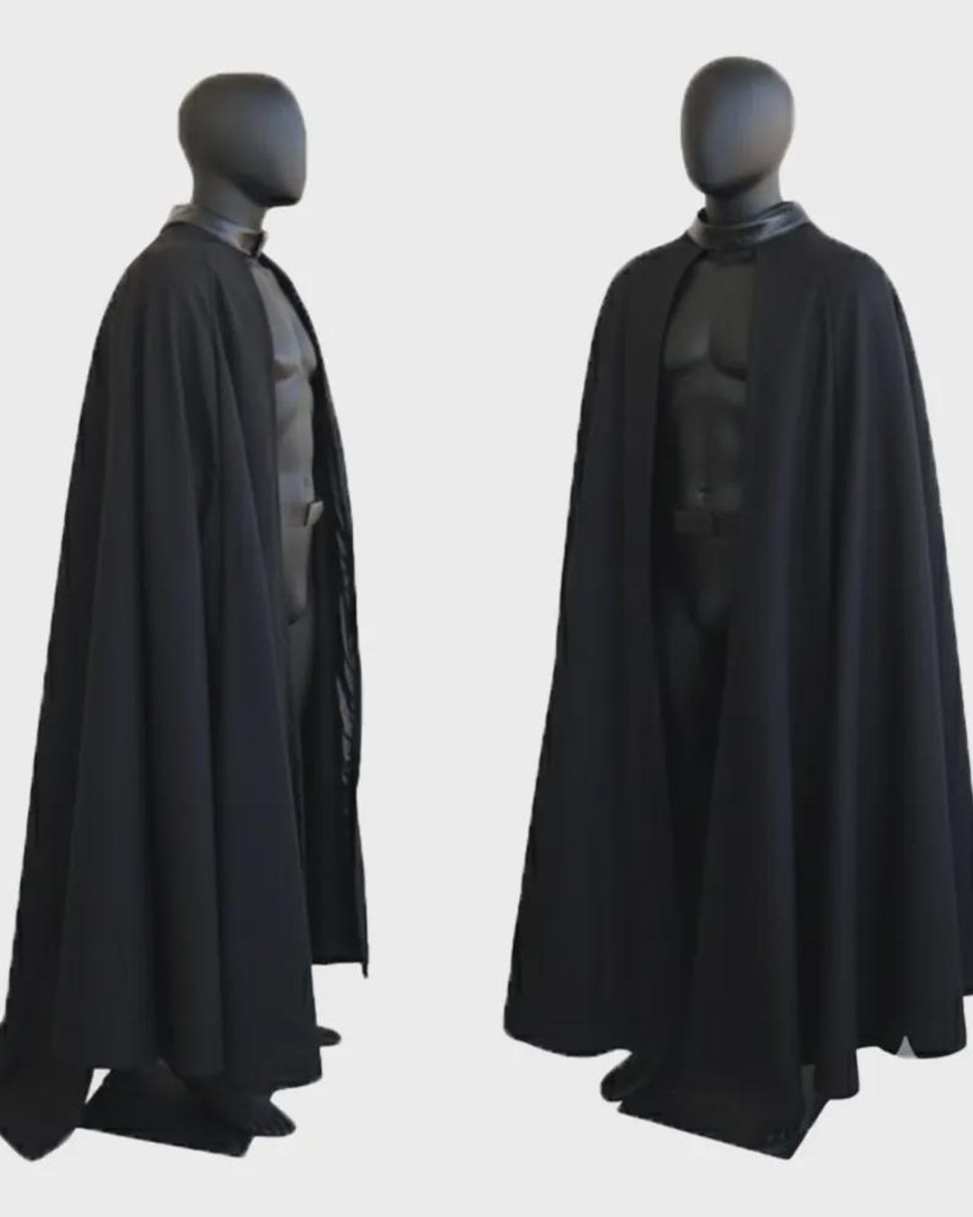 Darth Vader Cape Sith Lord Black Cosplay Cloak With Leather Collar ...