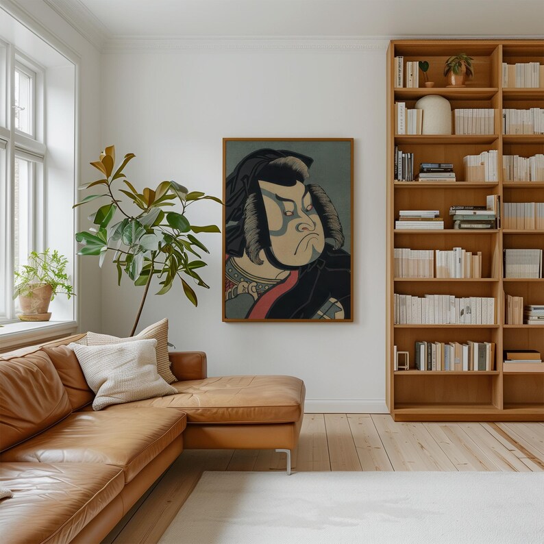 Kabuki Actor Portrait Poster, Japanese Ukiyo-e Wall Art, Traditional ...