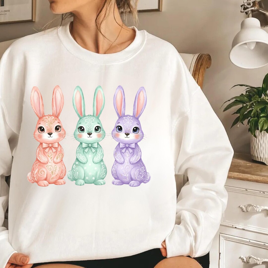 Pastel Easter Bunny PNG, Watercolor Clipart (digital Download) - Etsy