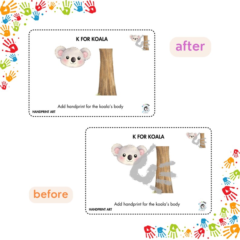 Alphabet Handprint and Footprint Art Printable | ABC Craft for ...