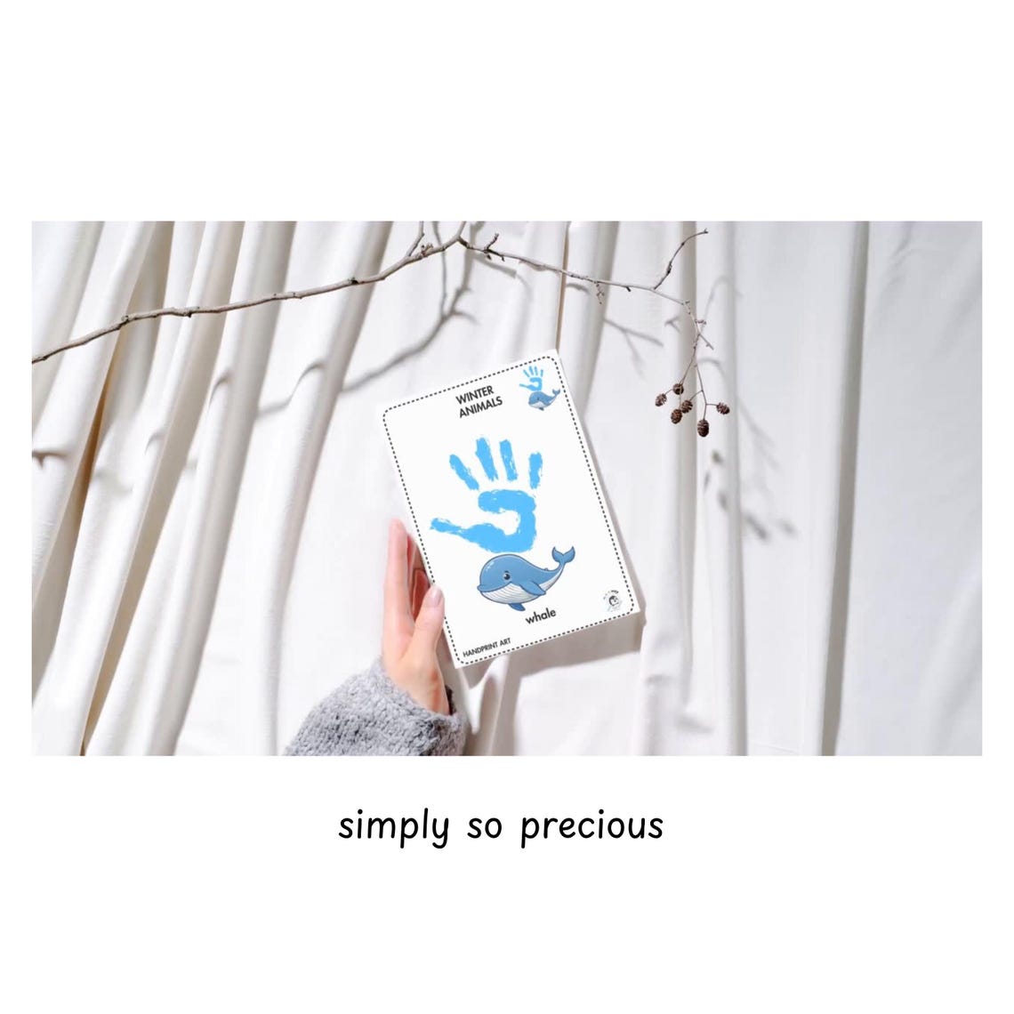 Winter Animals Handprint Art Printable | Kids Winter Craft Activity ...