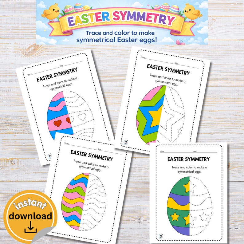 Easter Preschool Worksheets Bundle, 50 Printable Toddler Activities ...