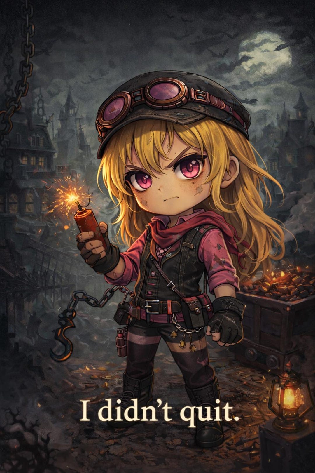 I Didn’t Quit Inspirational Art | Strong Girl Chibi Poster | Empowering ...