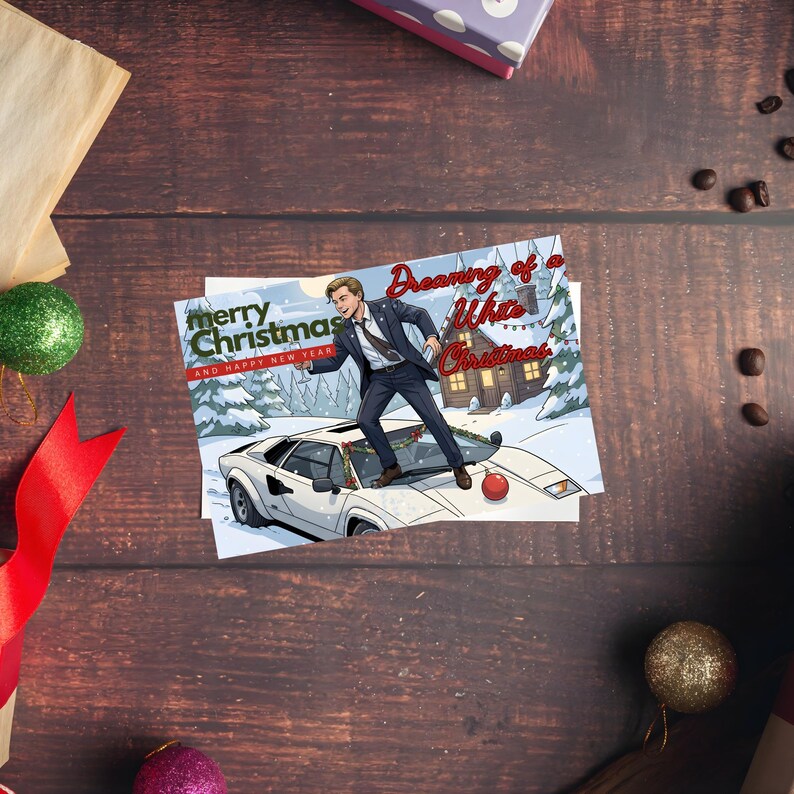 Funny Leonardo Dicaprio Meme Christmas Card | Viral Champagne Toast ...