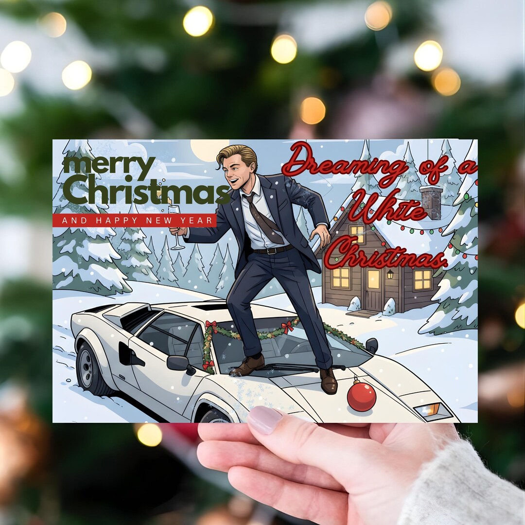 Funny Leonardo Dicaprio Meme Christmas Card | Viral Champagne Toast ...