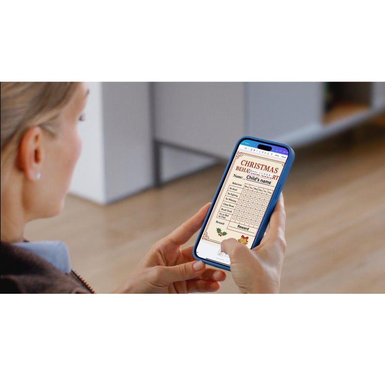 Editable Christmas Behaviour Chart | Kids Reward Chart | Printable | A4 ...