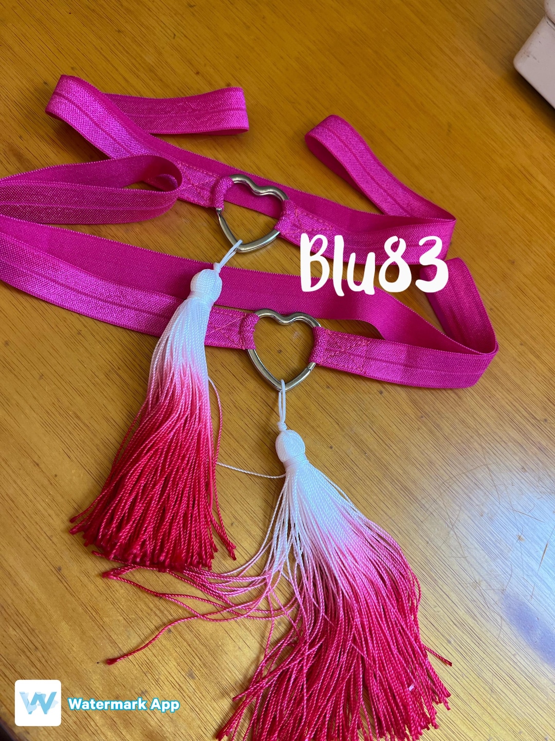 Pair of Under Butt Strap, Garters With Heart Rings and Tassels - Etsy