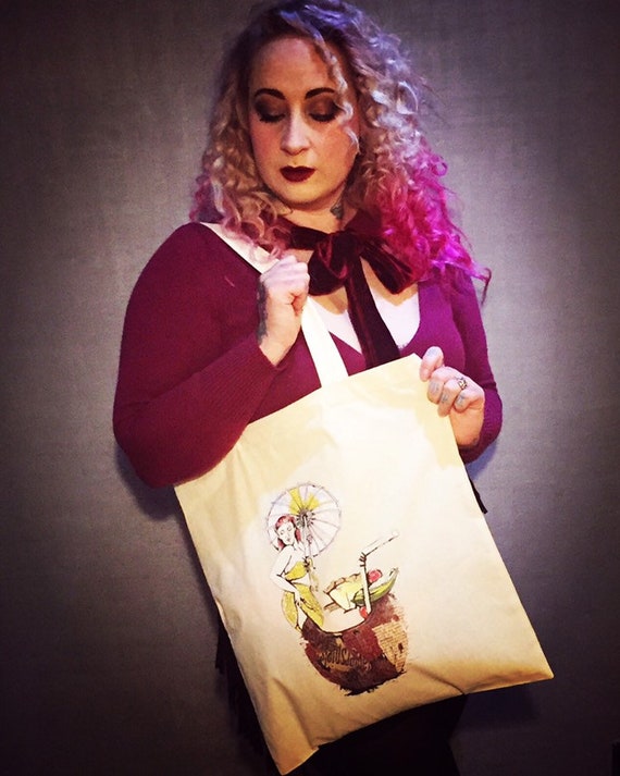 Burlesque Dancer Pin-up Cotton Tote Bag | Etsy UK