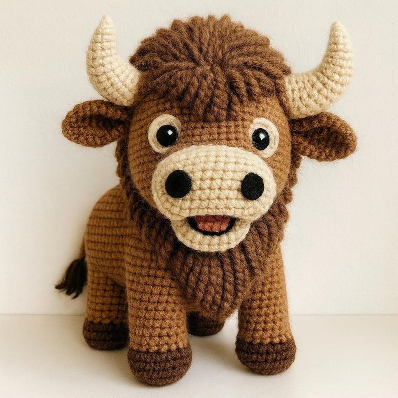Buffalo Crochet Pattern – Amigurumi Bull Plush, Beginner Friendly (PDF ...